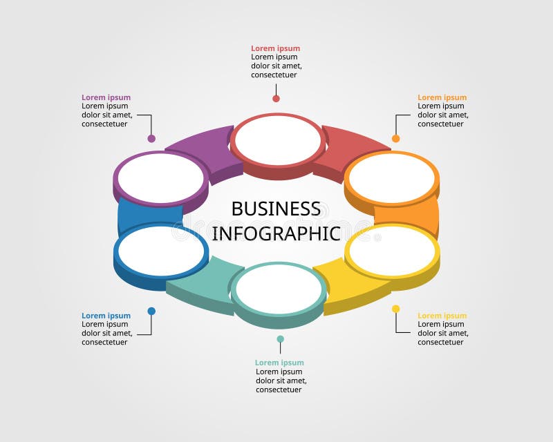 Timeline Circle Chart Template for Infographic for Presentation for 6 ...