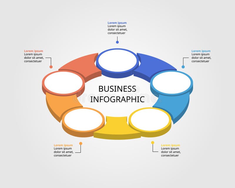 Timeline Circle Chart Template for Infographic for Presentation for 5 ...