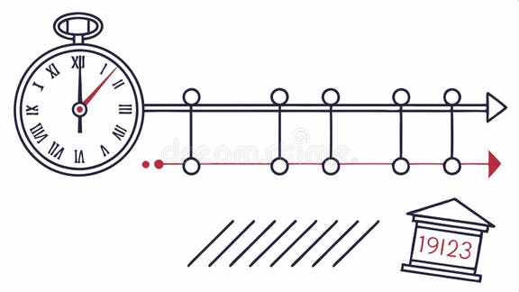 Timeline with Clock and Milestones, History Timeline, Event Schedule ...