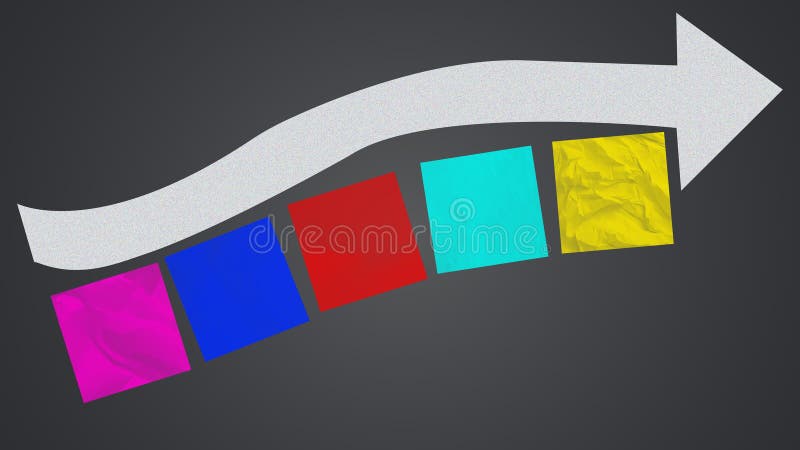 Timeline Concept Blank Colorful Sticky Notes Stock Illustrations – 7 ...