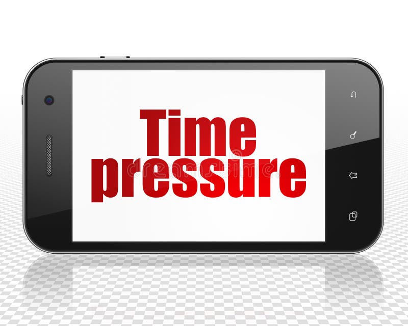 Timeline Concept: Smartphone with Time Pressure on Display Stock ...