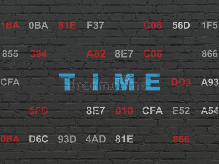 Timeline Concept: Time on Wall Background Stock Illustration - Illustration of management ...