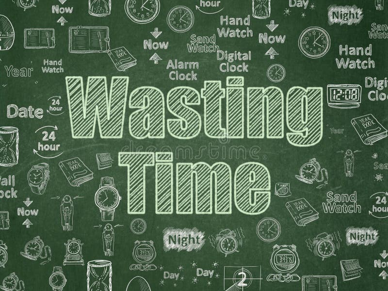 The Concept of Wasting Time or Procrastination, Deadline. Broken ...
