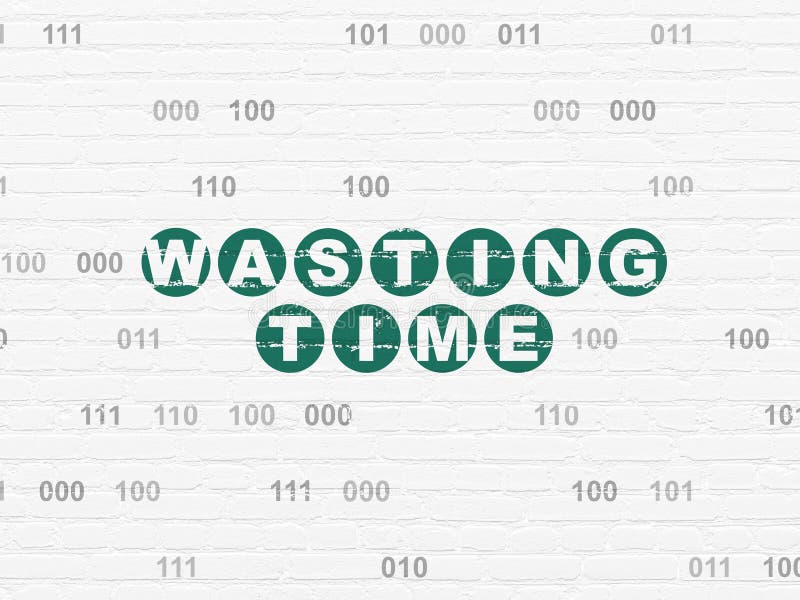 The Concept of Wasting Time or Procrastination, Deadline. Broken ...