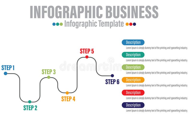 Timeline Creator Infographic Template. 6 Steps Timeline Journey ...