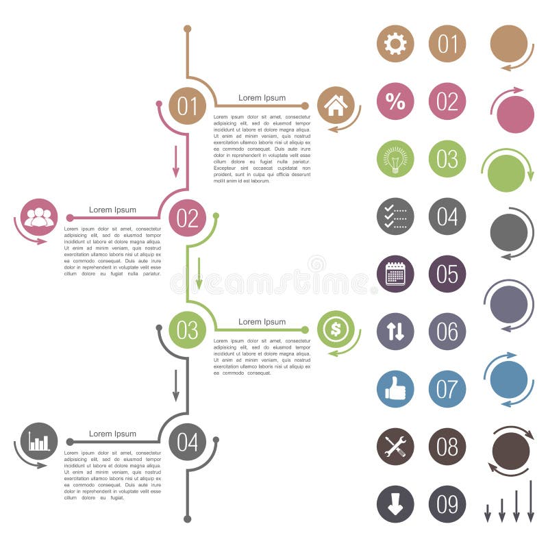 Timeline Design Template stock vector. Illustration of graphics - 42672467