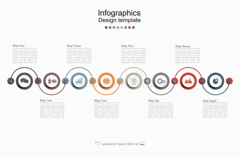 Timeline Design Template with Place for Your Data. Vector Illustration ...