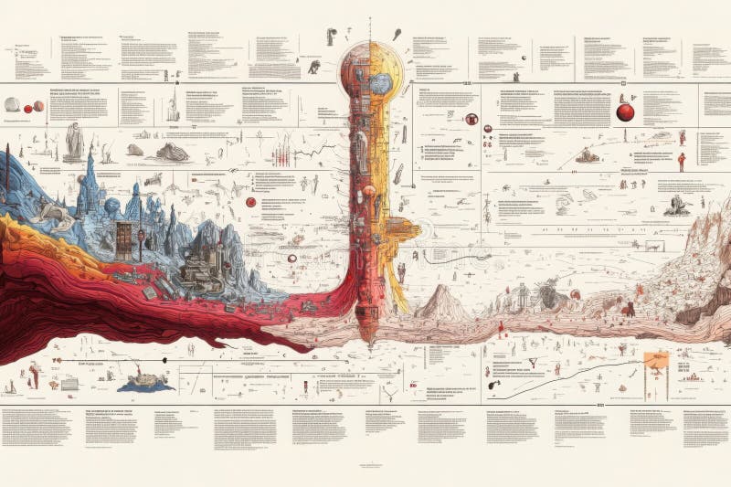 Timeline Displaying Significant Discoveries Throughout History in an ...