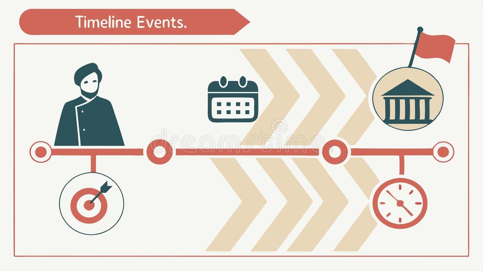 Timeline Events Infographic, Process and History Visualization Vector ...