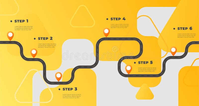 Timeline with Execution Points. Workflow Infographics. Vector ...