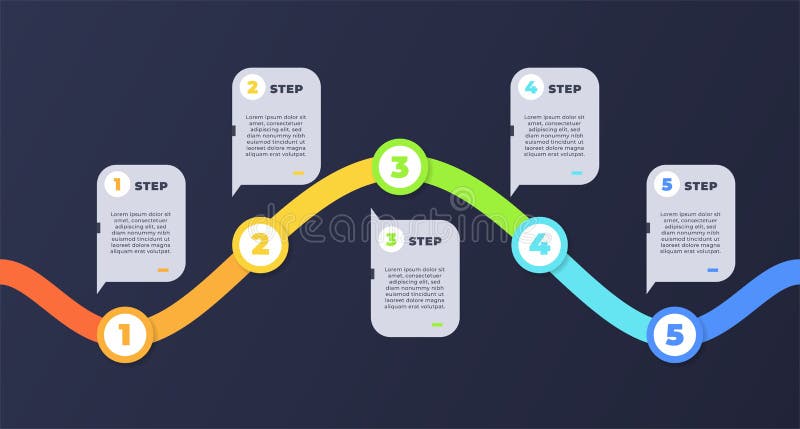 Timeline with Execution Points. Workflow Infographics. Vector ...