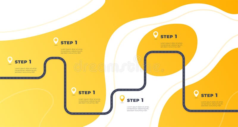 Timeline with Execution Points. Workflow Infographics. Vector ...