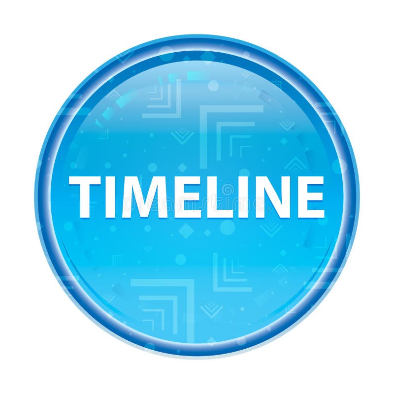 Timeline Floral Blue Round Button Stock Illustration - Illustration of ...