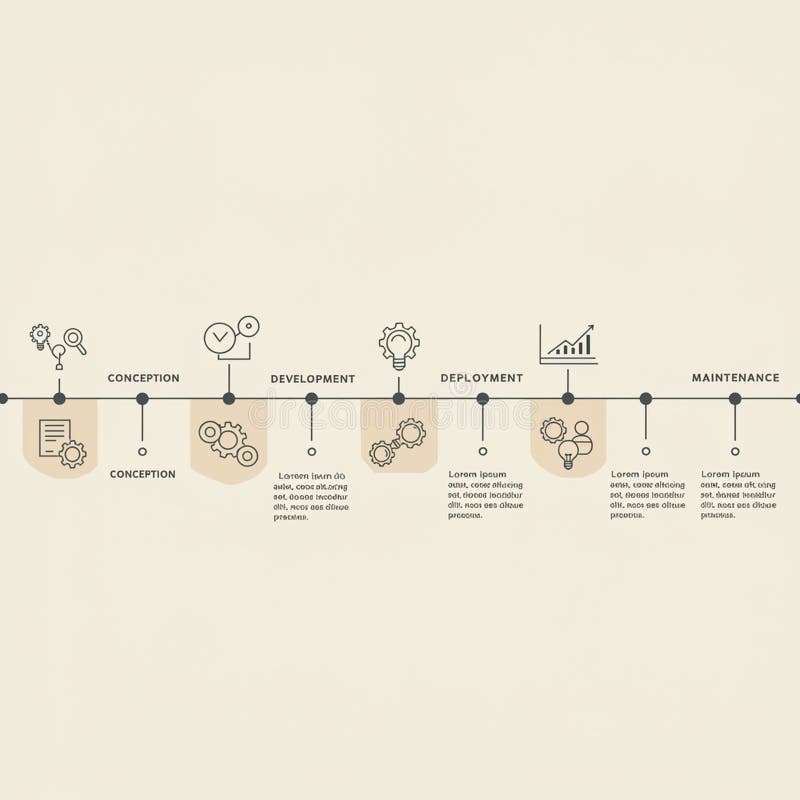 Timeline Flowchart Depicting Phases: Conception, Development ...