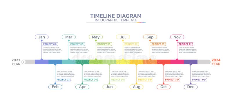 Timeline Gantt Chart Infographic Template Background Stock Vector ...