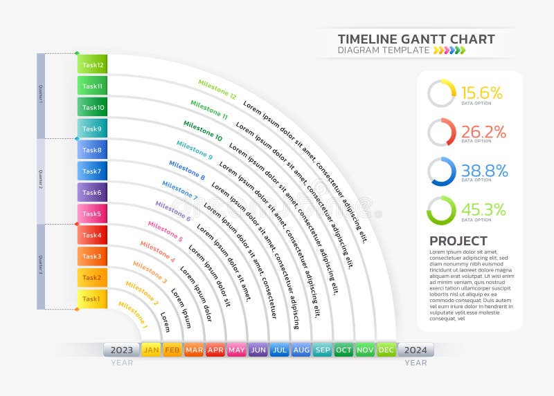 Timeline Gantt Chart Staircase Infographic Steps Template Background ...