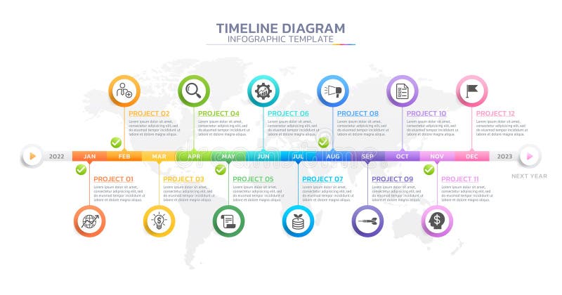Timeline Gantt Chart Infographic Template Background Stock Vector ...