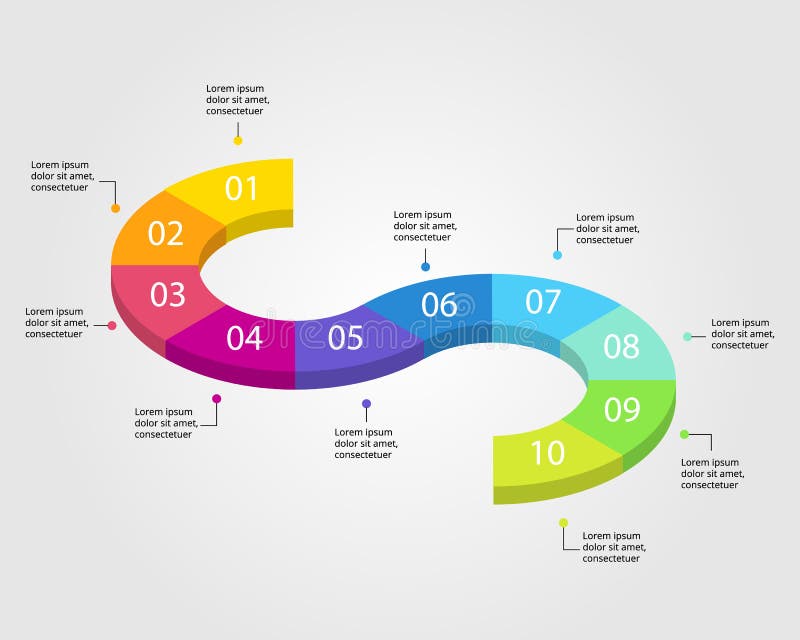 Timeline Curve Chart Template for Infographic for Presentation for 12 ...
