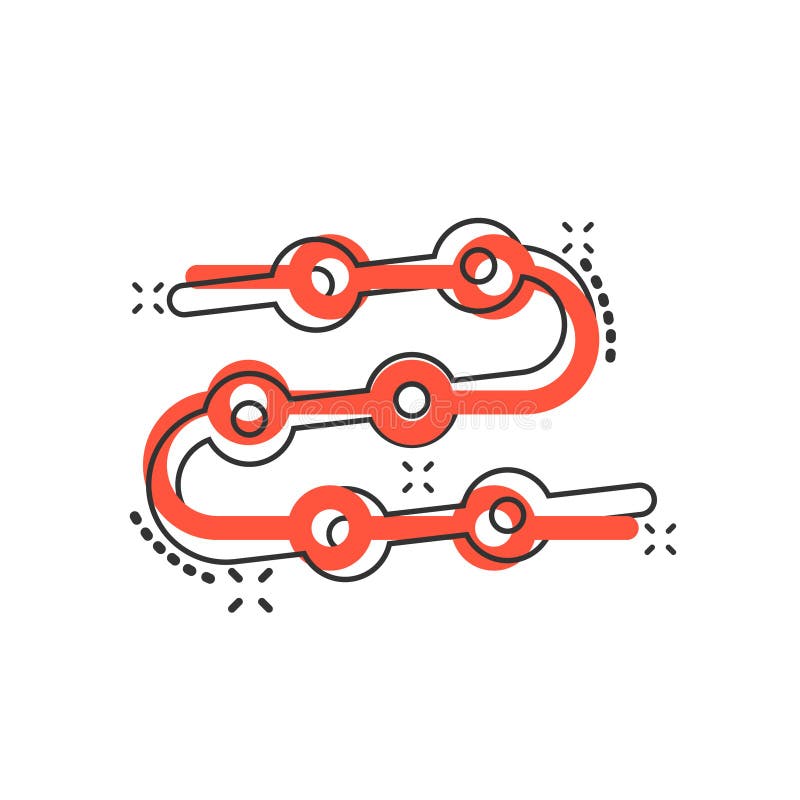 Timeline Icon in Comic Style. Progress Cartoon Vector Illustration on ...