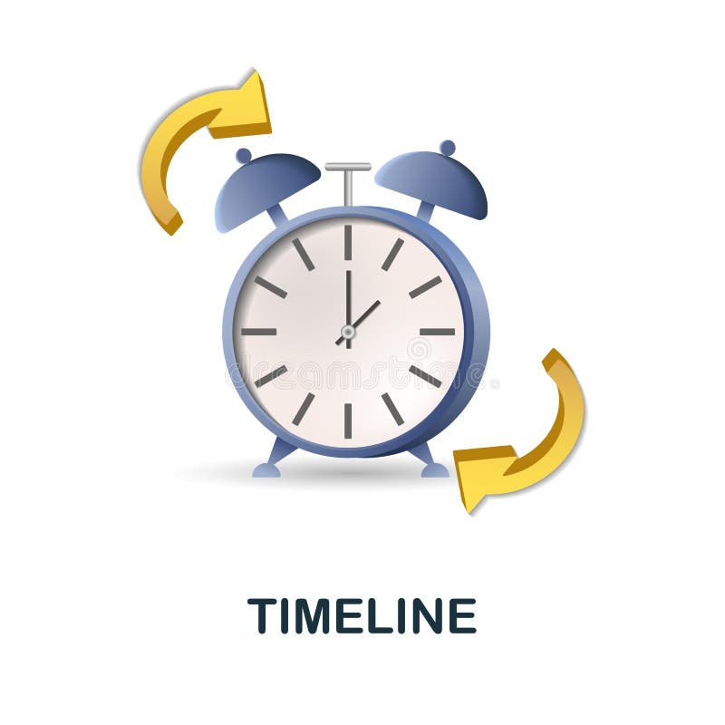 Timeline Icon. 3d Illustration from Business Plan Collection Stock ...