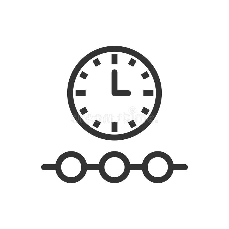 Timeline Icon On White Background Stock Vector - Illustration of ...