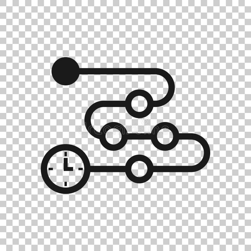 Timeline Icon in Flat Style. Progress Vector Illustration on White ...