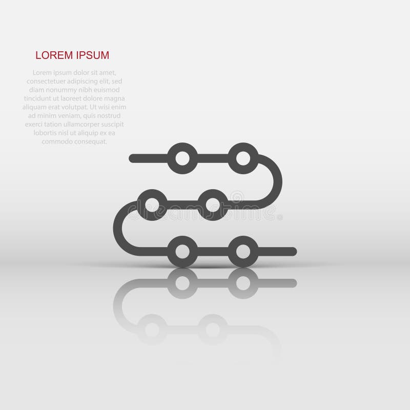 Timeline Icon in Flat Style. Progress Vector Illustration on White ...