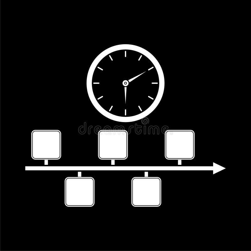 Timeline Icon Vector Sign and Symbol Isolated on White Background ...