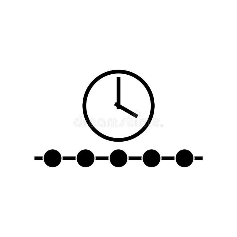 Timeline Icon Vector Sign and Symbol Isolated on White Background ...