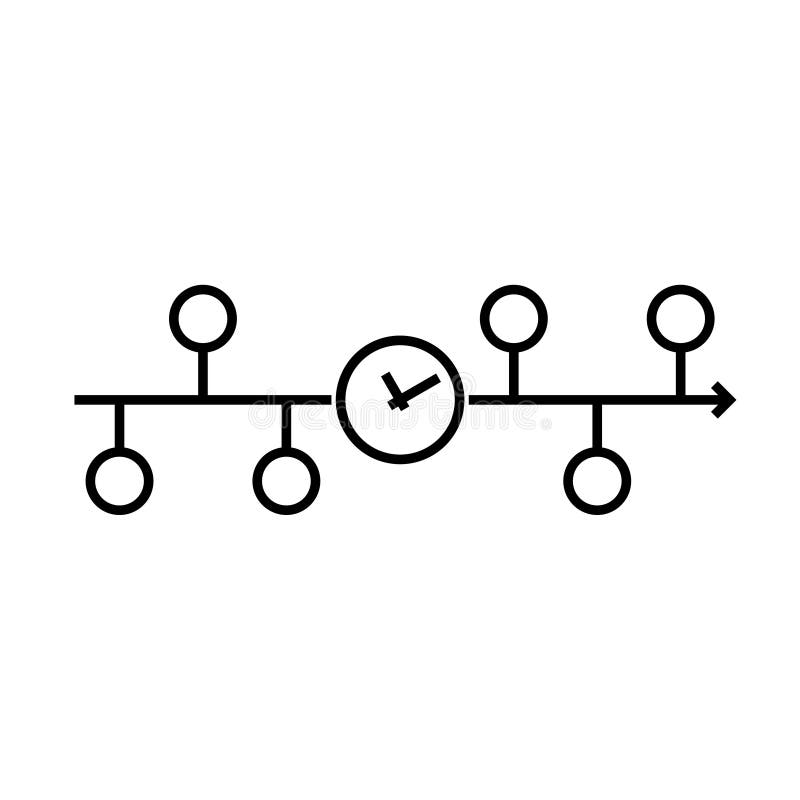 Timeline Icon in Comic Style. Progress Cartoon Vector Illustration on ...