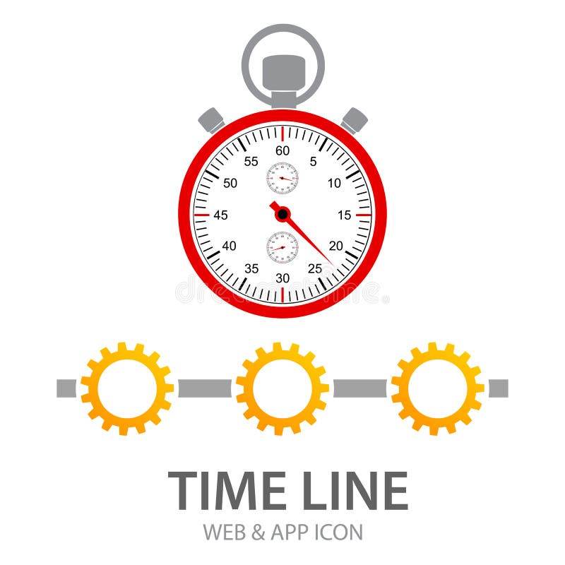 Timeline Icon for Mobile Apps and Web Usage. Vector Illustration Stock ...