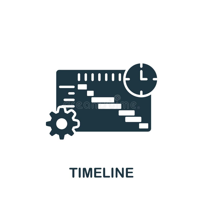 Timeline Icon. Monochrome Simple Icon for Templates, Web Design and ...