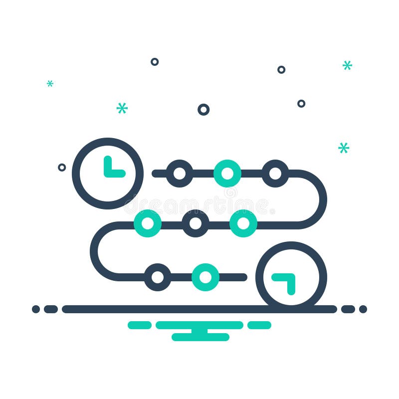 Mix Icon for Timeline, Progress and Duration Stock Vector ...