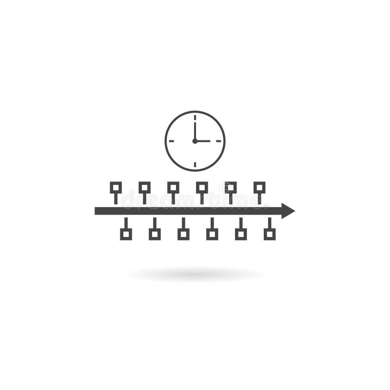 Timeline icon with shadow stock illustration. Illustration of energetic ...