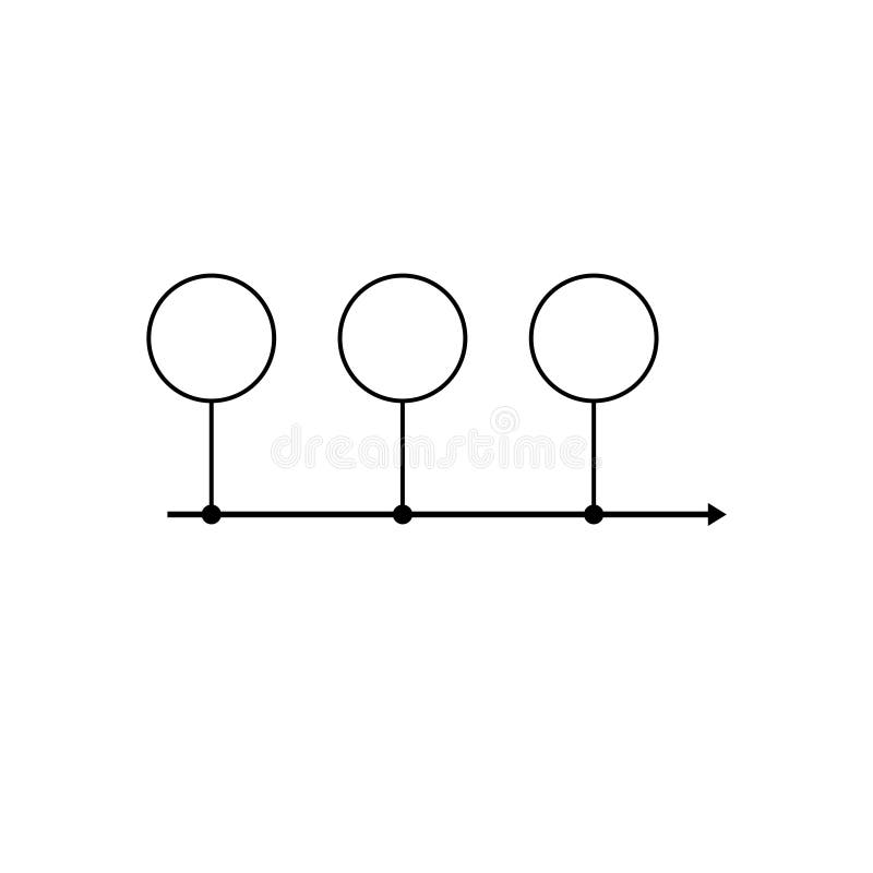 Timeline Icon on White Background Stock Vector - Illustration of ...