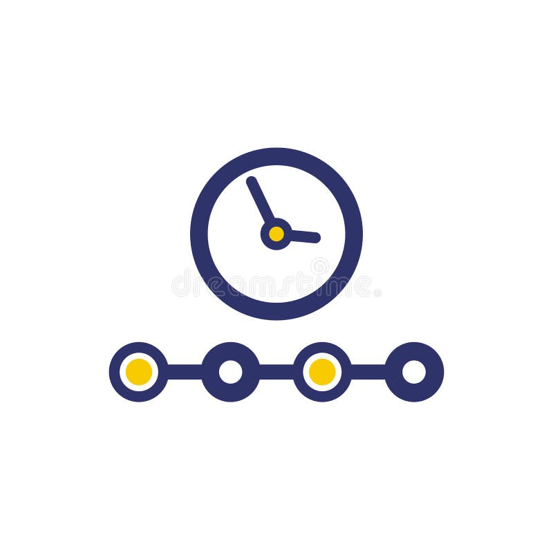 Timeline Icon Vector Sign and Symbol Isolated on White Background ...