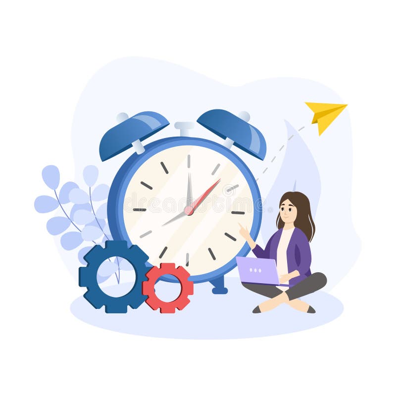 Timeline Illustration. Time Management, Time Goes by so Fast. Work ...