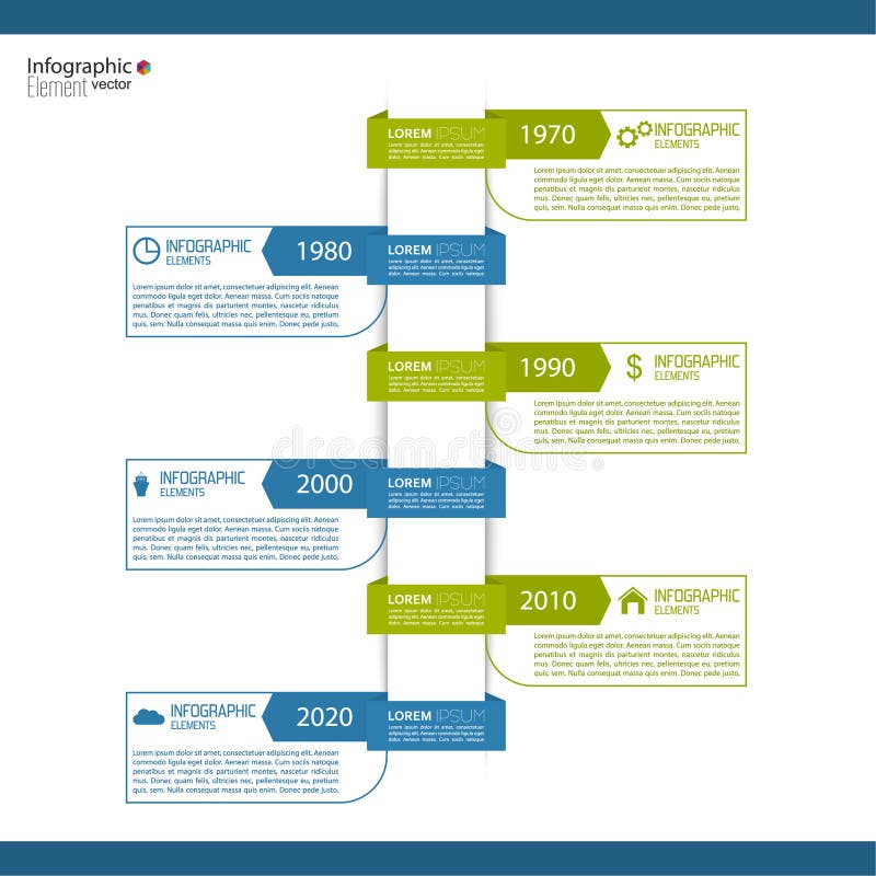 Modern Resume Cv Template Beginning with Timeline Stock Illustration ...