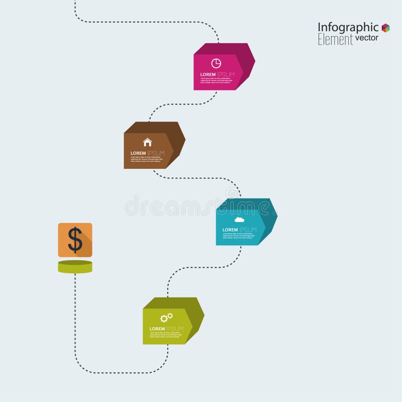 Timeline Infographic with Arrows and Pointers. Stock Vector ...