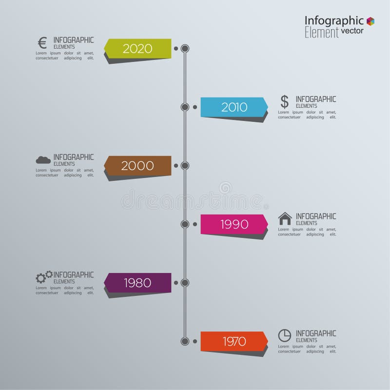Timeline Infographic with Arrows and Pointers. Stock Vector ...