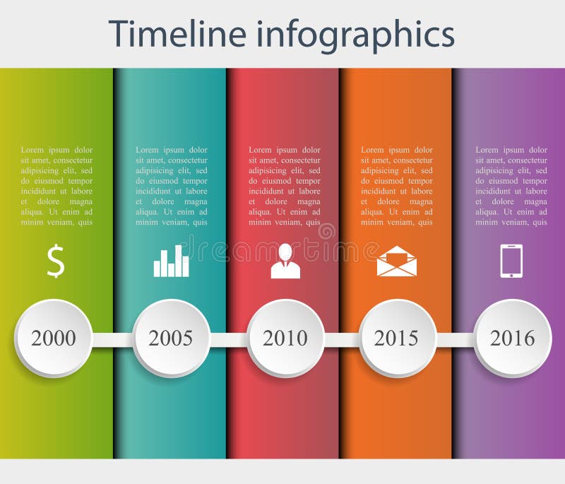 Timeline infographic stock vector. Illustration of boxes - 66622237