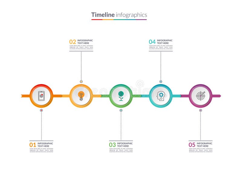 Infographic Concept with 5 Vertical Tabs Stock Vector - Illustration of ...