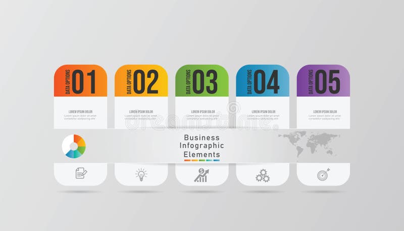 Timeline Infographic Design Element and Number Options. Business ...