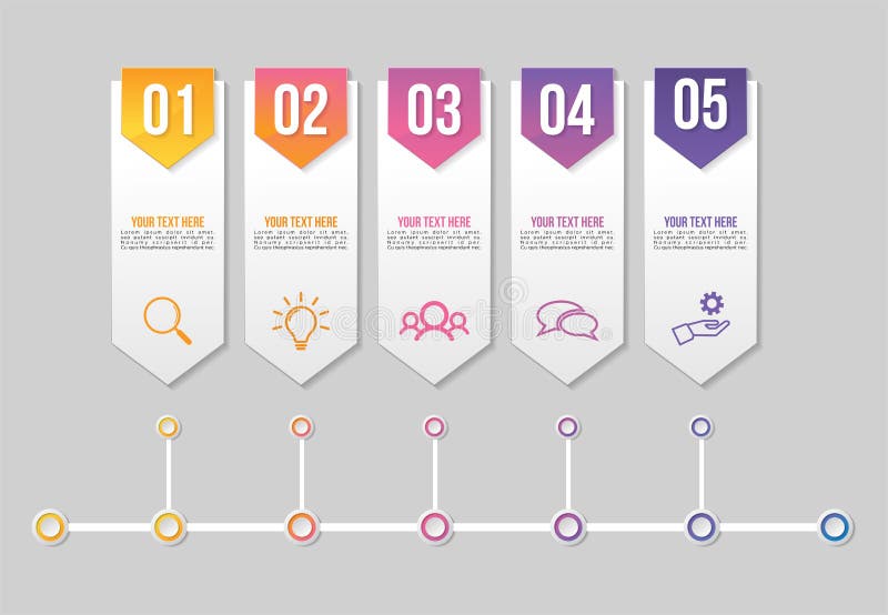 Timeline Infographic Design Template with 8 Options Steps. Start To ...