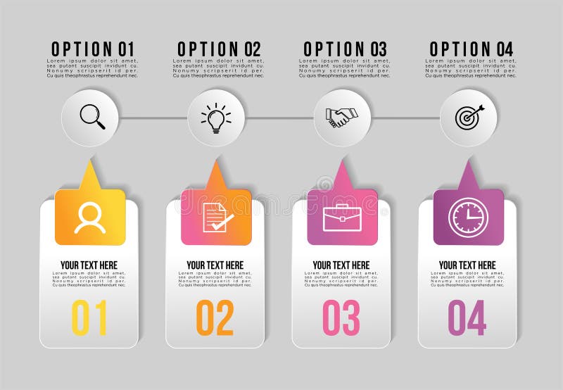 Timeline Infographic Design Template with 8 Options Steps. Start To ...