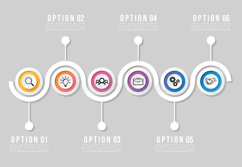 Timeline Infographic Design Template with 8 Options Steps. Start To ...