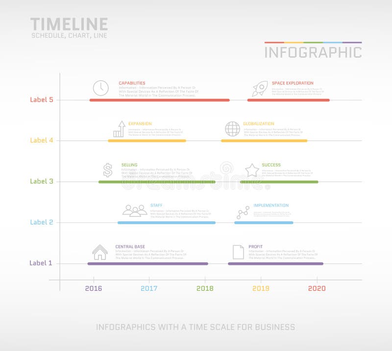 Timeline Infographic Design Templates. Stock Vector - Illustration of ...