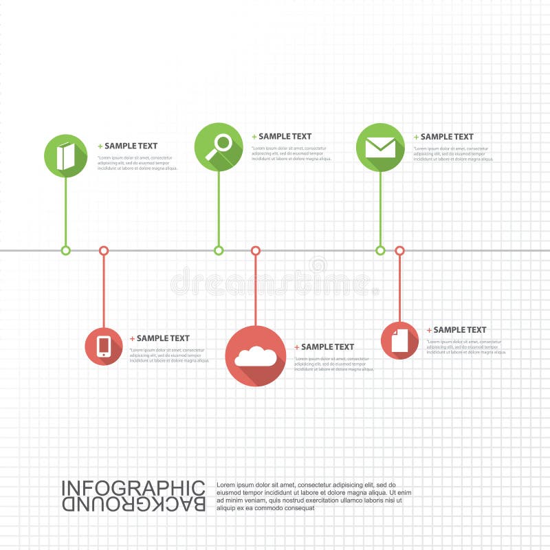 Timeline Infographic Design with Your Text and Icons Stock Vector ...