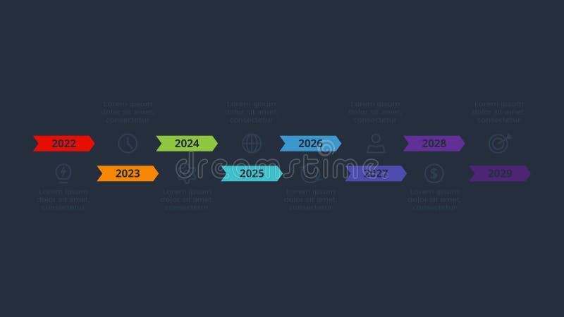 Timeline Infographic with 8 Elements, Template for Web, Business ...