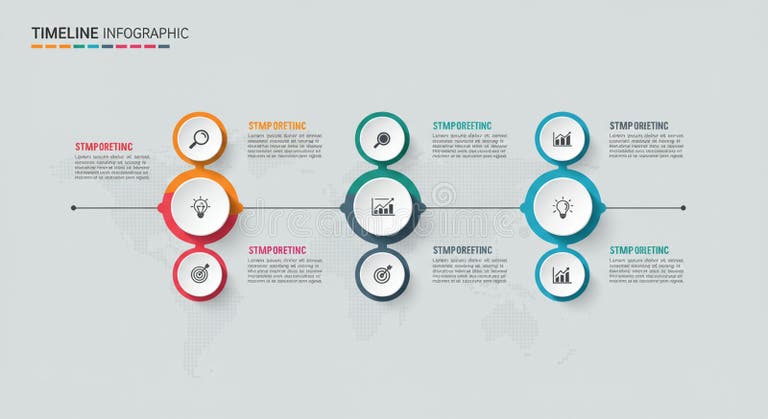 Circles Timeline Infographic Stock Illustrations – 4,455 Circles ...